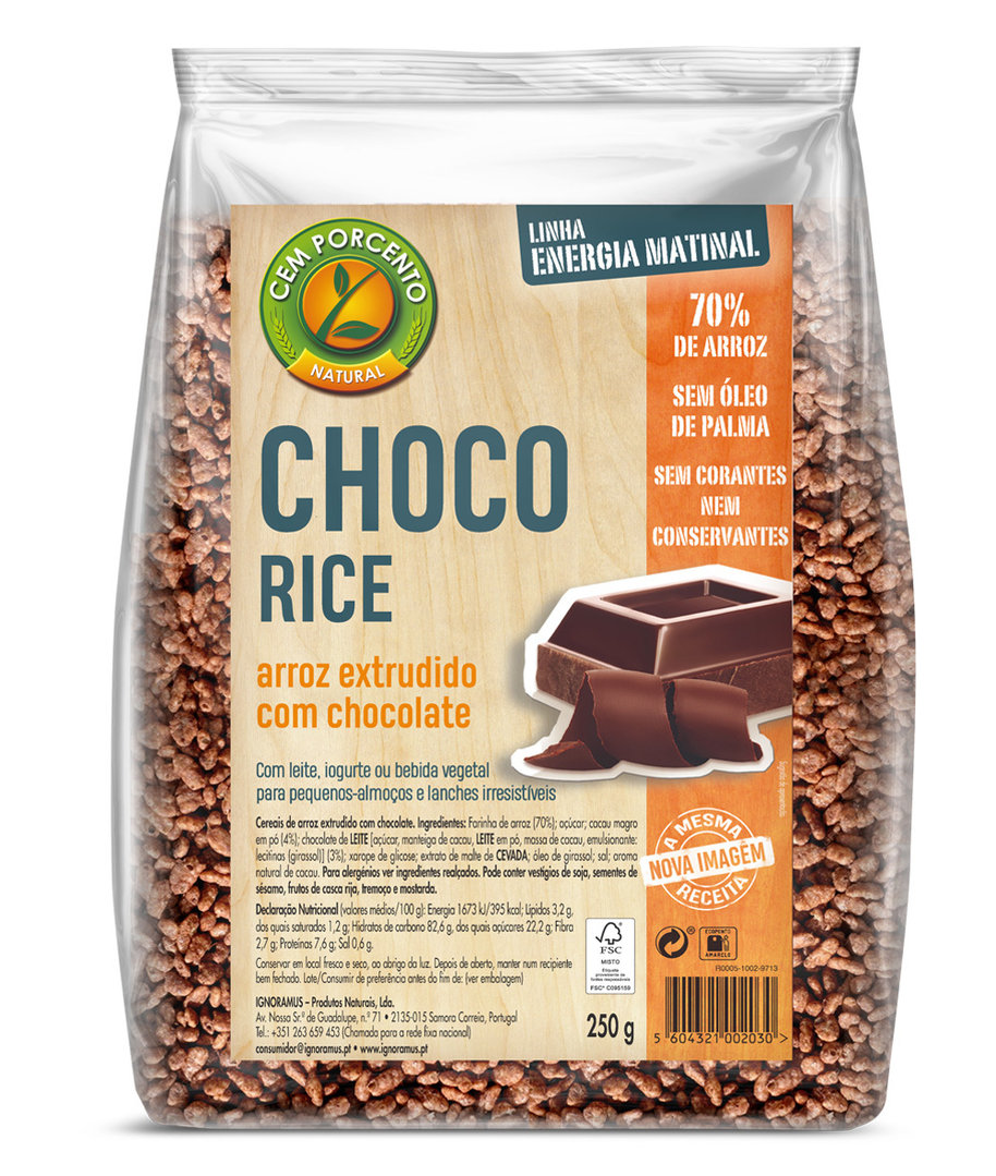Choco Rice Cem Porcento - 250 gr. - BioCampello