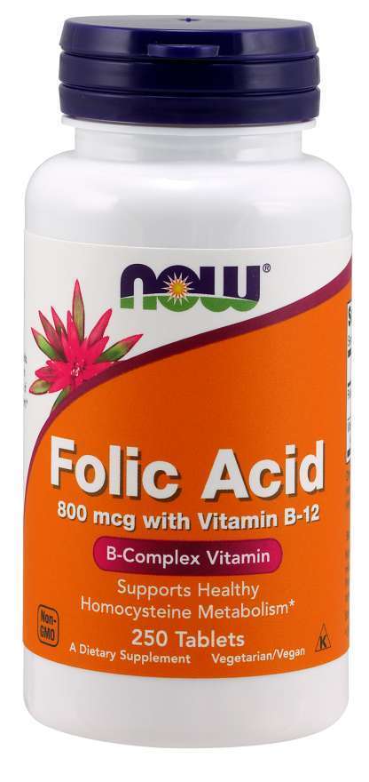 Folic Acid Now - 250 comprimidos - BioCampello
