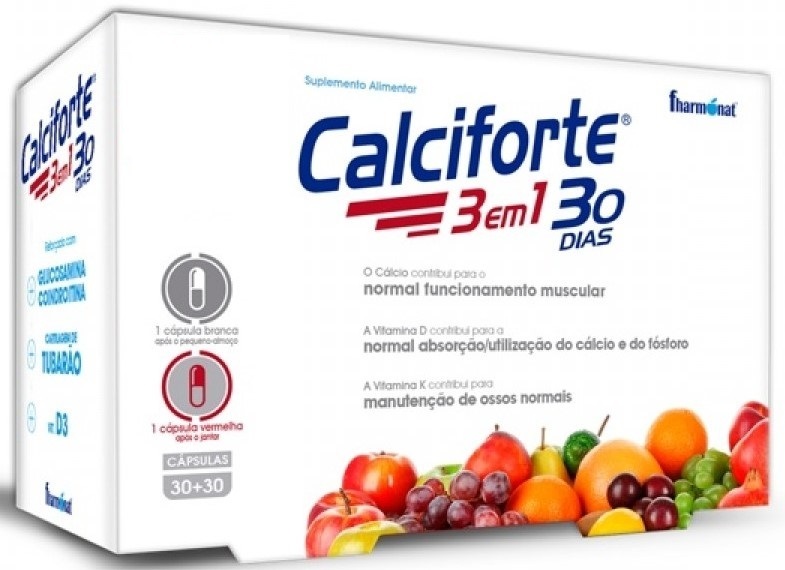 Calciforte 3 em 1 - 30 + 30 cápsulas - BioCampello